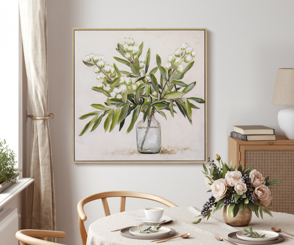 Veradale Olive Leaf Canvas Painting - Wall Art - Beautiful Framed Art & Wall Decor Perfect For ...