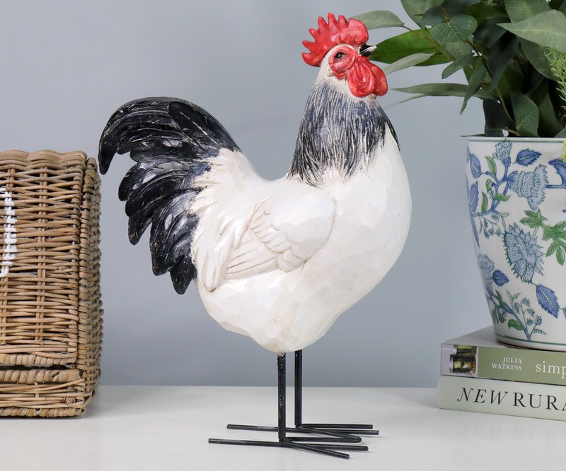 Beatrice Black Hen - Shelf Sitting Chicken