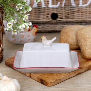 The Little Red Hen Butter Dish