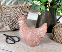 Tuscan Terracotta Chicken Sculpture