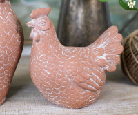 Tuscan Terracotta Chicken Sculpture