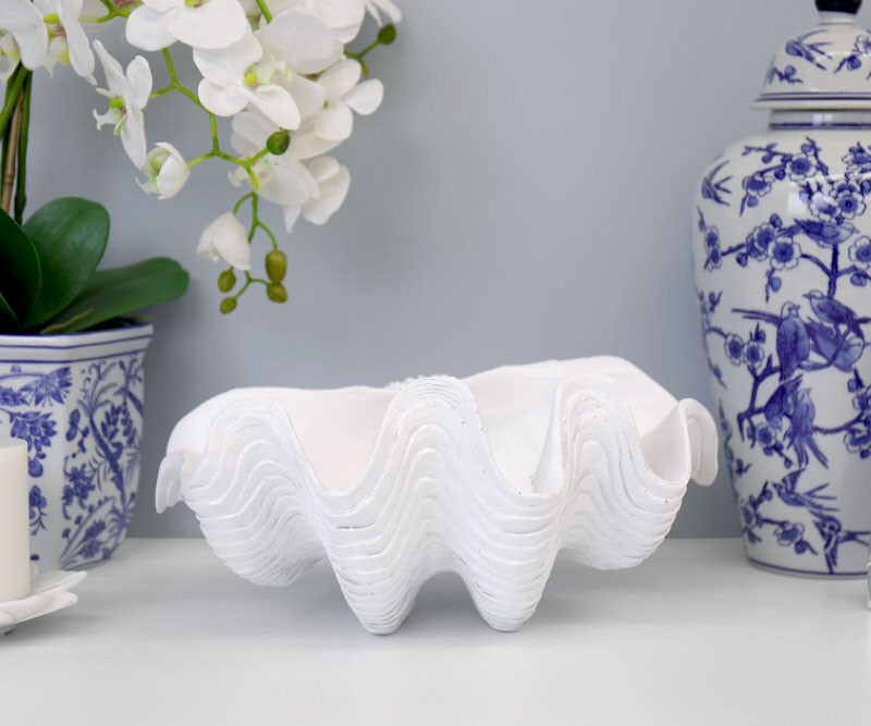 Providence White Clam Shell Decor