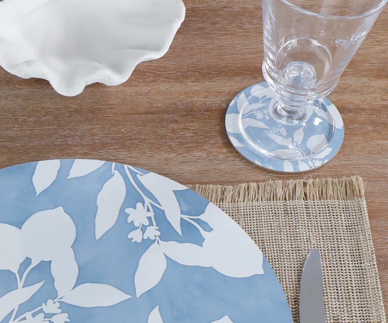 Set 4 Horizon Sky Blue Round Coasters