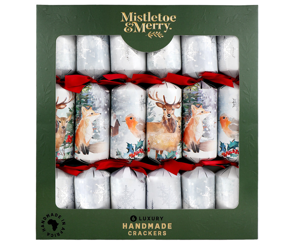 Set 6 Winter Wonderland Christmas Crackers - Beautiful home decor at ...