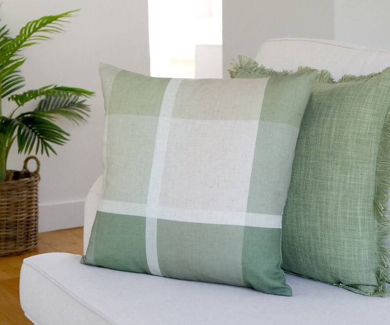 Stanhope Green Check Cushion - Home accessories and homewares - Home ...