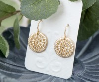 Destiny Gold Sun Disc Earrings