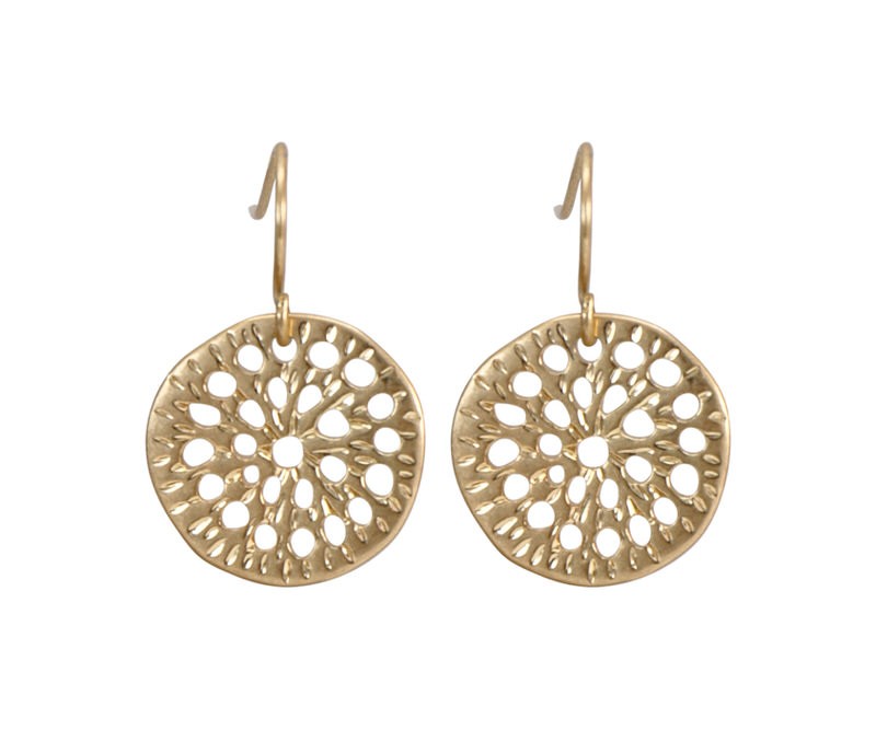 Destiny Gold Sun Disc Earrings