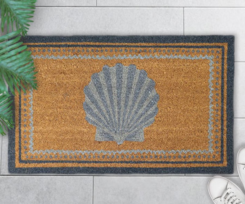 Plymouth Scallop Regular Doormat - PVC Backed - Gift ideas for that ...