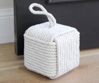Quarterdeck White Rope Door Stop - Beautiful home decor at French Knot