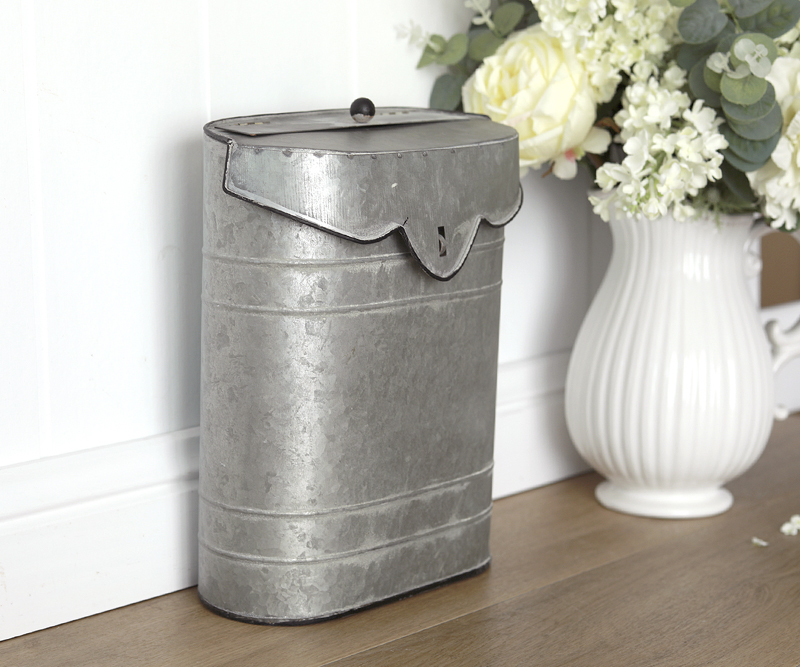 Old-Fashioned Letter Box - Rustic Tin Post Box - Home Decor Online ...