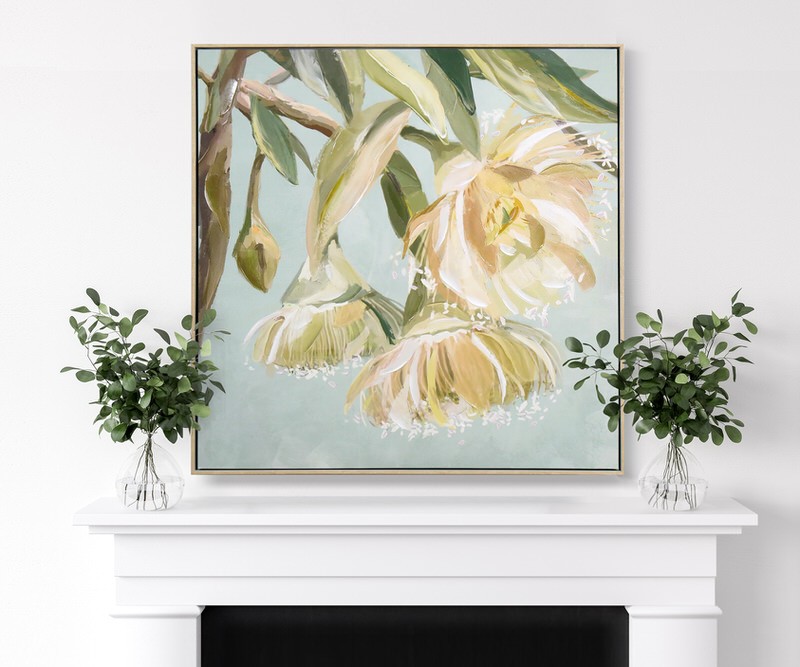 Oberon II Gum Flowers Framed Canvas Painting