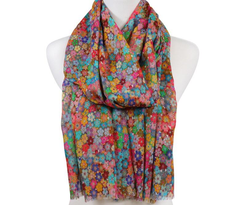 Maddalena Field of Flowers Scarf - Clearance Sale at French Knot
