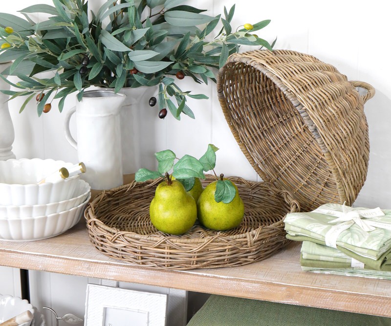 Casa Rattan Food Cover with Tray - Beautiful home decor at French Knot