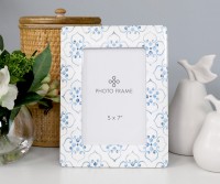 Catalina Blue & White Photo Frame 5x7"