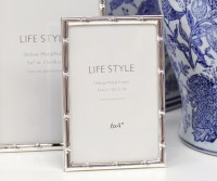 Adele Silver Bamboo Frame - 4x6 - Beautiful home decor at French Knot