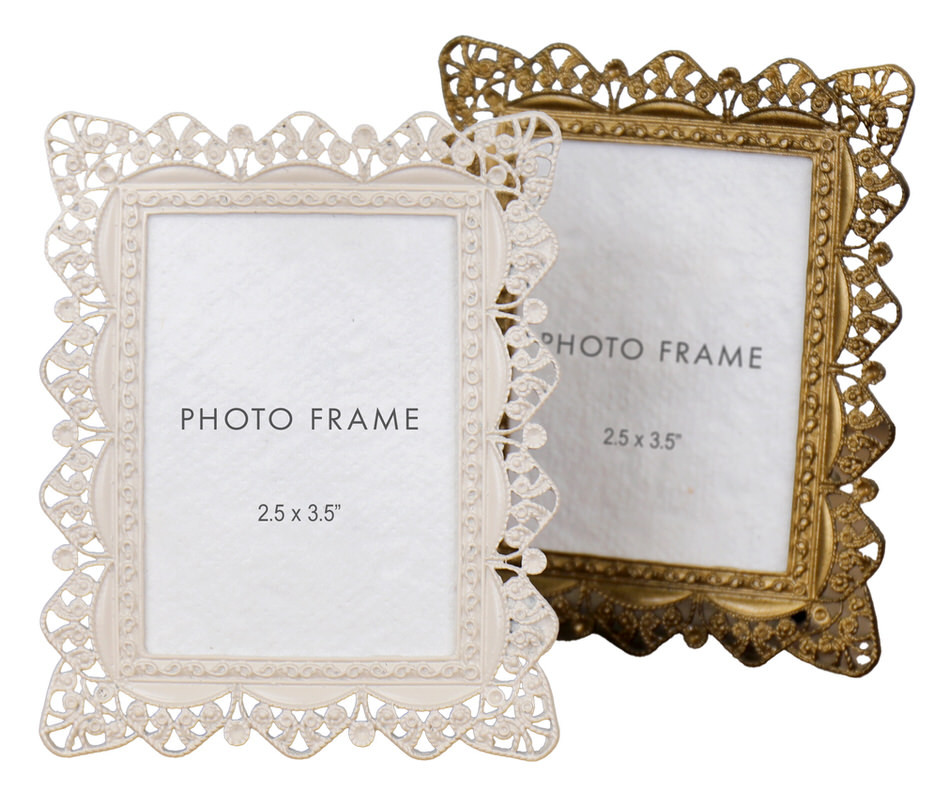Lily Ivory Filigree Photo Frame 2.5x3.5"