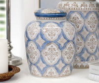 Round Carlisle Blue Ginger Jar