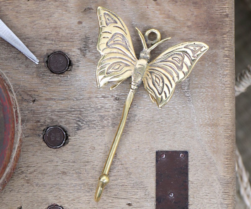 Ulysses Brass Butterfly Hook