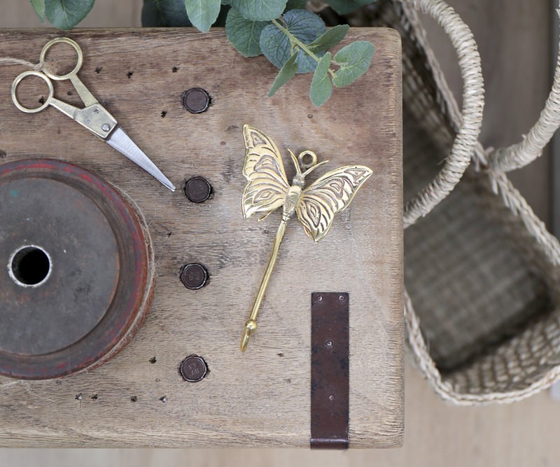 Ulysses Brass Butterfly Hook