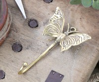 Ulysses Brass Butterfly Hook - Home Decor Online - New Arrivals