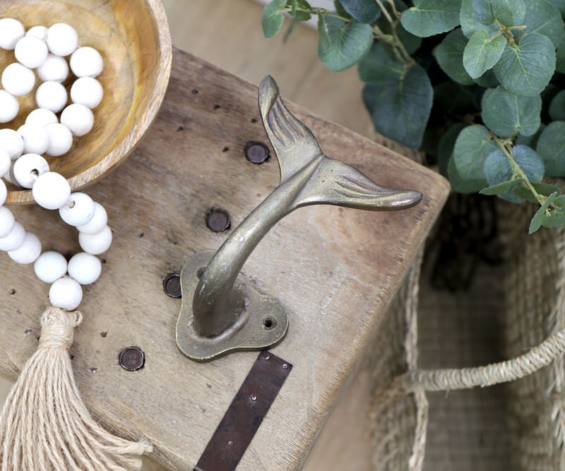 Moby Bronze Whale Wall Hook