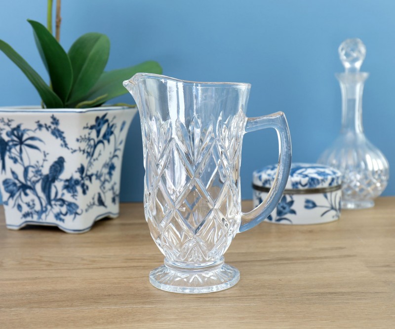 Paxton Diamond Cut Glass Jug