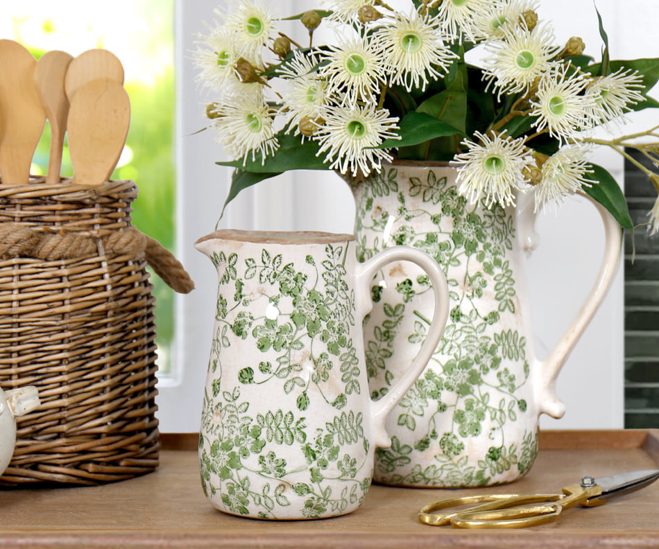 Small Greenaway Floral Jug - Beautiful home decor at French Knot