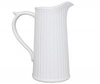 Addison Ribbed White Jug - Beautiful home decor at French Knot