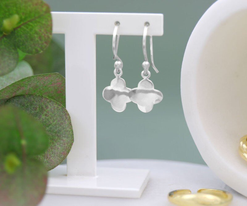 Alissa Silver Flower Drop Earrings