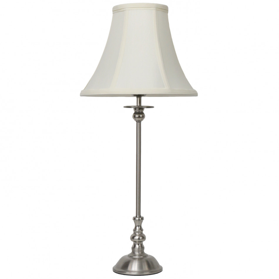 Victoria Antique Silver Lamp + Shade