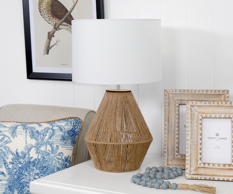 Fraser Rope Table Lamp + Shade - Home Decor Online - New Arrivals