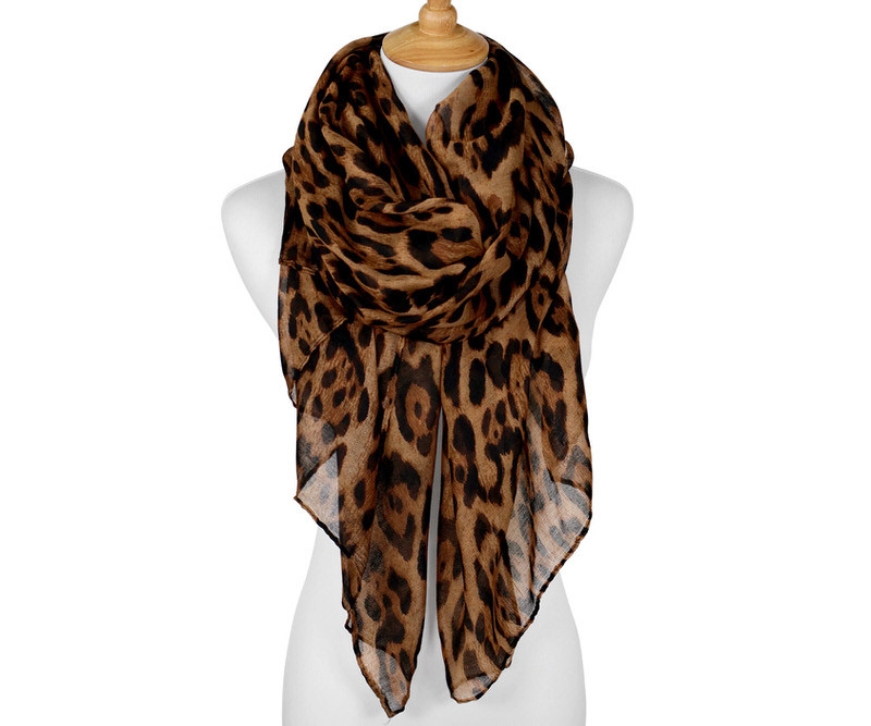 Savanna Nights Leopard Print Scarf
