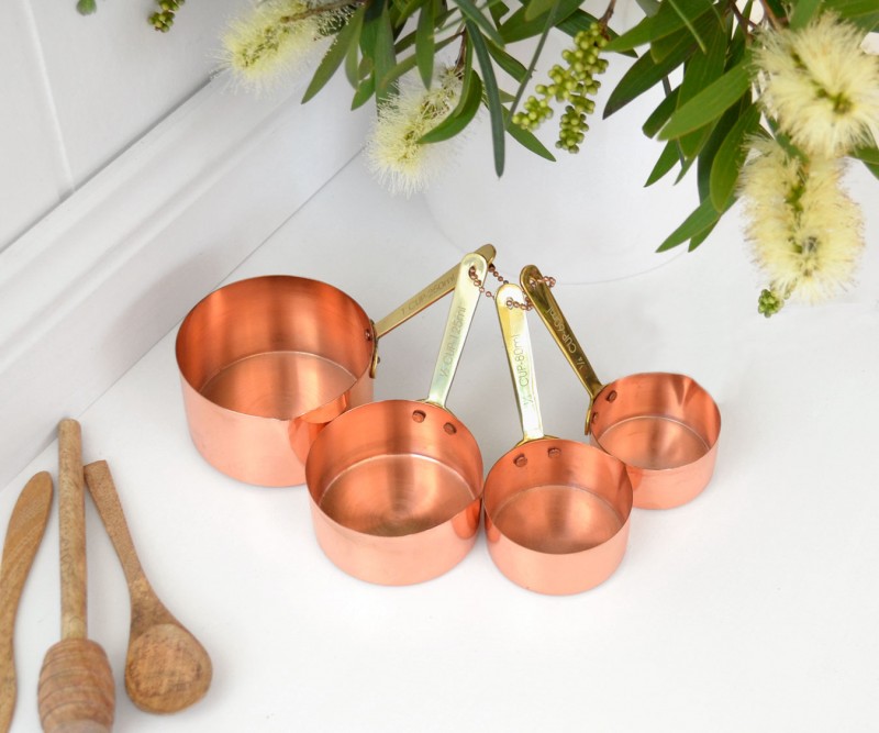 Set 4 Copper Measuring Cups