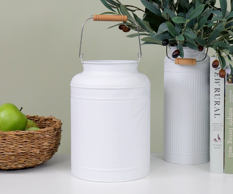 Blair White Milk Can