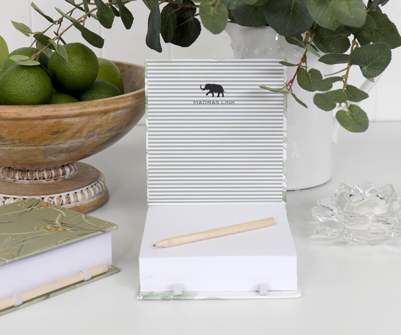 Flannel Flower Notepad & Pencil - Home Decor Online - New Arrivals