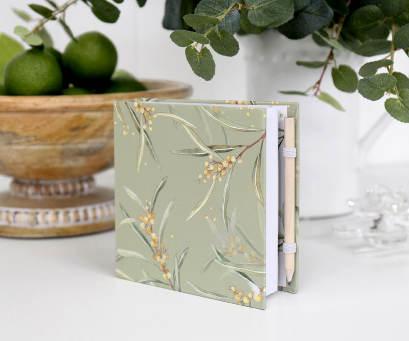 Golden Wattle Notepad & Pencil - Beautiful home decor at French Knot