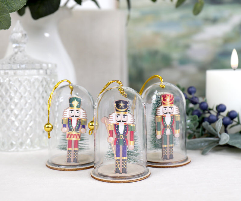 Set 3 Nutcracker Dome Tree Decorations - Christmas decorations Online ...