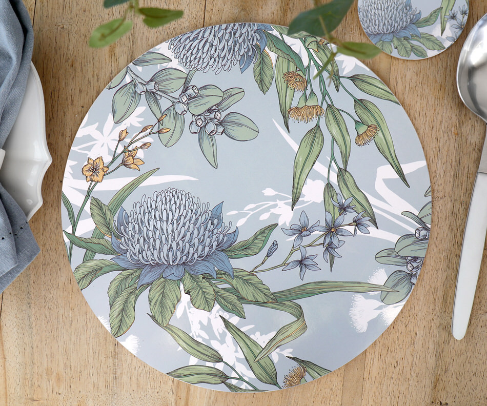 Set 4 Blue Mirella Waratahs Placemats - Shop by colour