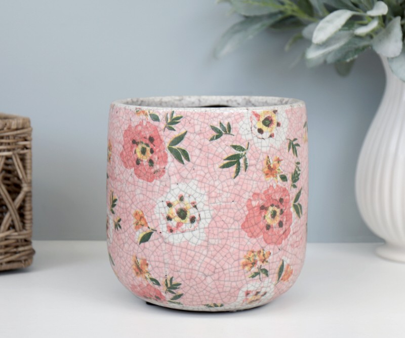 Poppy Pink Planter Pot - Medium