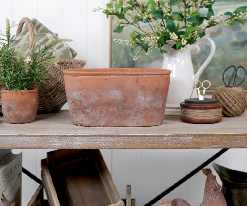 Avignon Terracotta Planter Pot - Long - Home Decor Online - New Arrivals