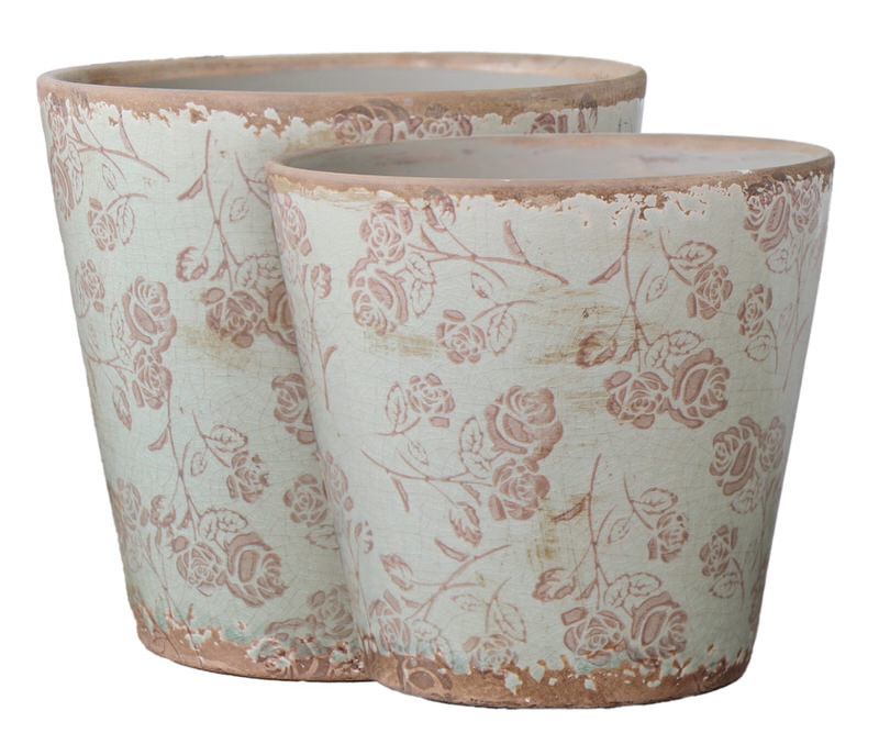 Sage Roses Ceramic Planter - Small