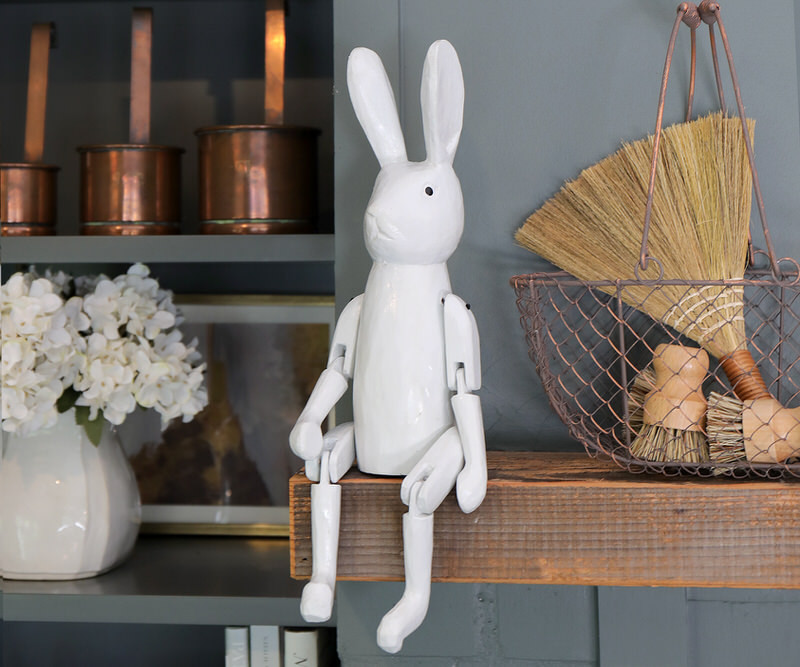 Bruno the White Rabbit - Vintage Wooden Toy - Home Decor Online - New ...