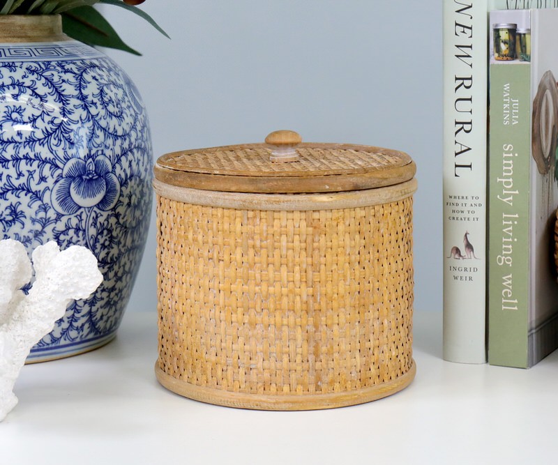Fairhaven Rattan Box - Round
