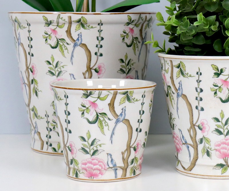 Les Floraux Round Planter Pot - Small