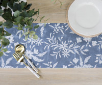Seville Blue Denim Table Runner 200cm