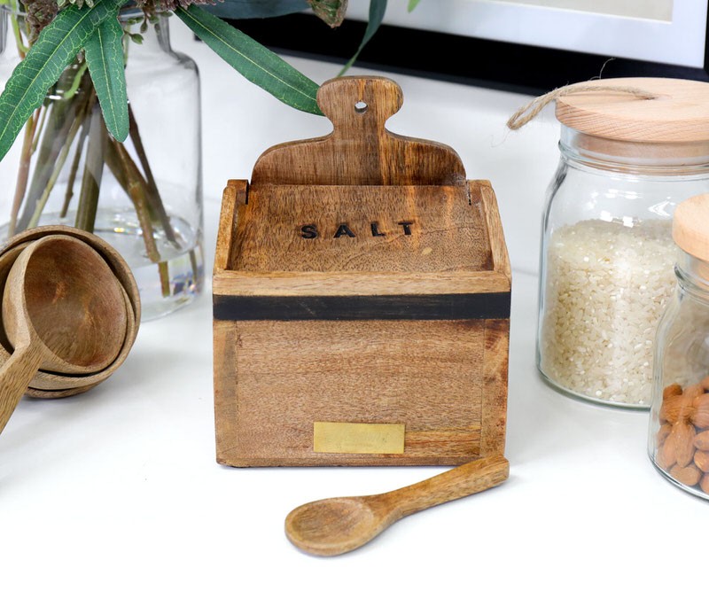 Wilson Wooden Salt Box with Spoon - Gift ideas for that special person ...