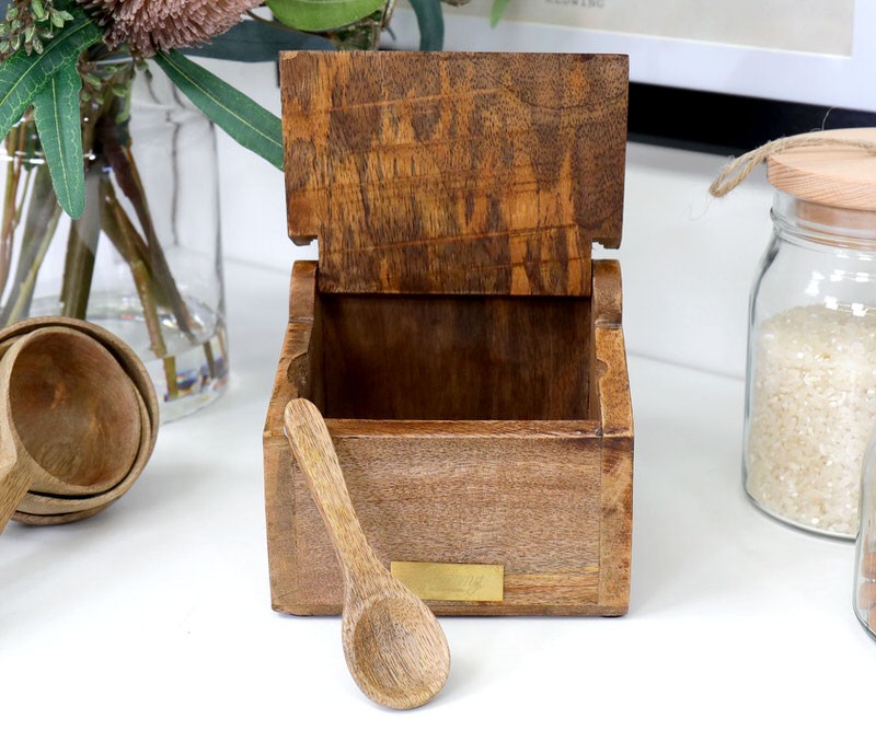 Wilson Wooden Salt Box with Spoon - Gift ideas for that special person ...