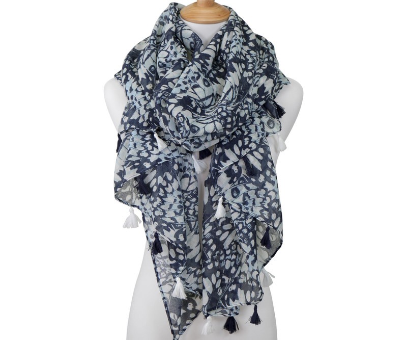 Sea Nymph Blue Wings Scarf