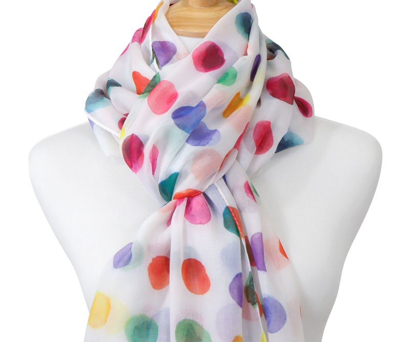 Kendall Bright Polka Dot Scarf