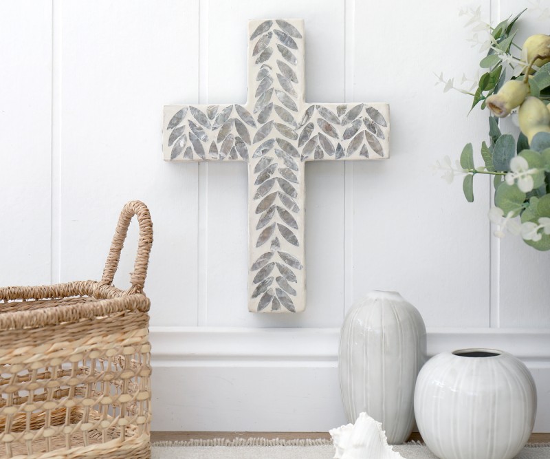 Sari Mother of Pearl Inlay Cross